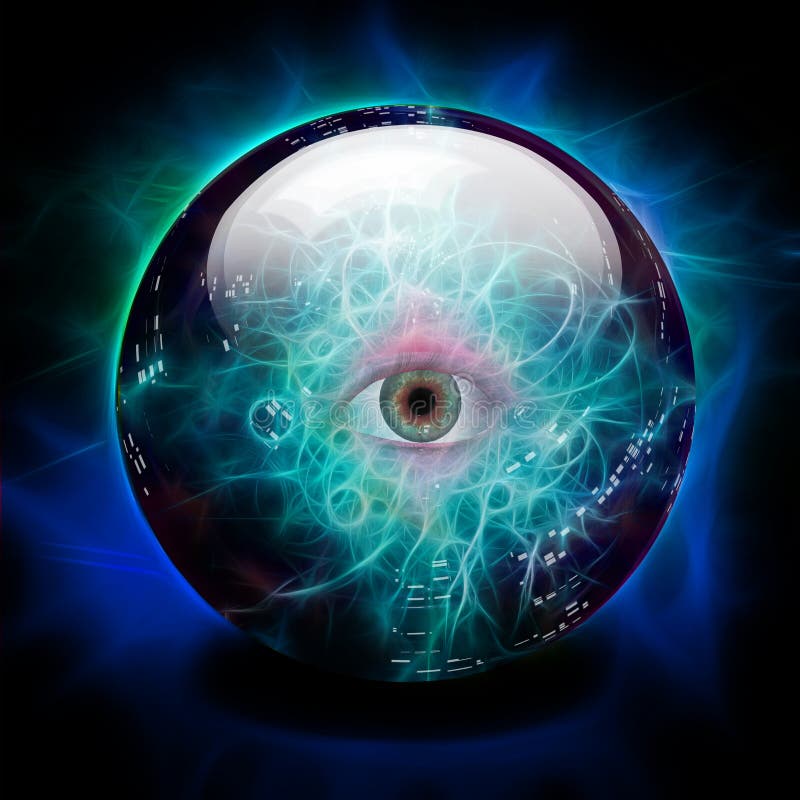 Magic Crystal Ball Future Eye Stock Illustrations – 481 Magic Crystal ...