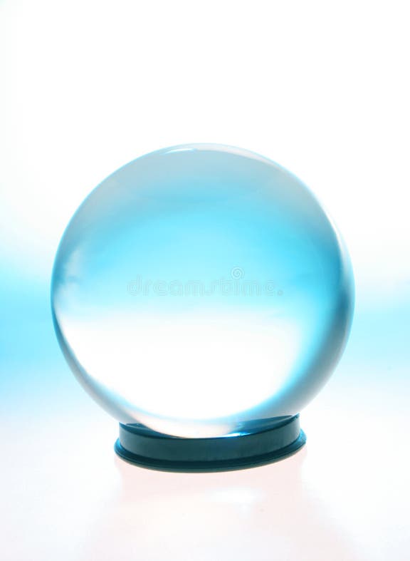 Crystal ball with blue stock image. Image of crystal, glass - 3229013