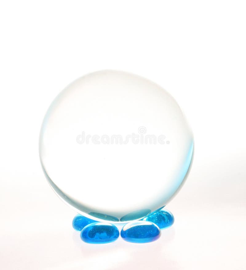 Crystal ball blue pebbles stock photo. Image of pebble - 3305596