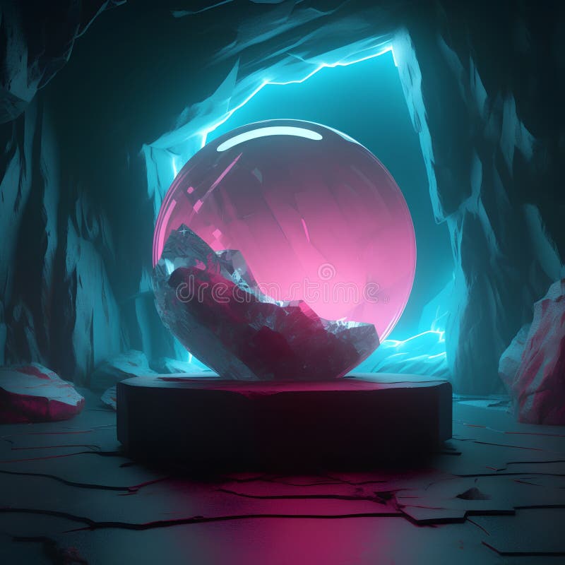 Crystal Neon Cave Abstract Background Stock Illustrations – 79 Crystal ...