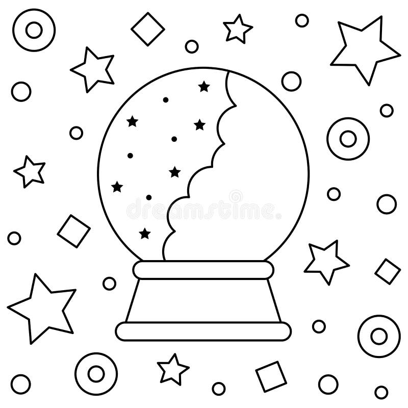 Crystal Ball. Vector Illustration. Stock Vector - Illustration of ...