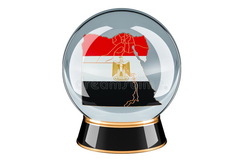 Crystal Ball with Egyptian Map. Forecasting and Prediction for Egypt ...