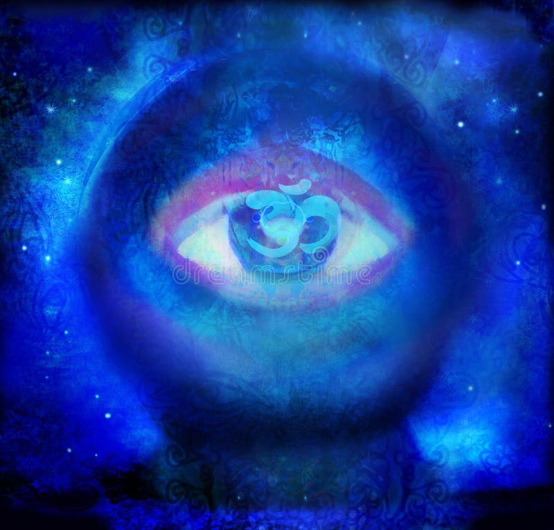 Crystal Ball with eye stock illustration. Illustration of foretell ...