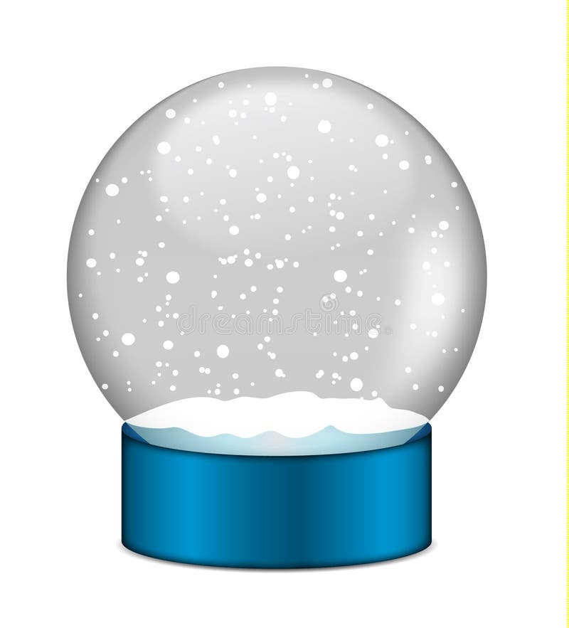 Crystal Ball with Falling Snow Stock Vector - Illustration of christmas ...