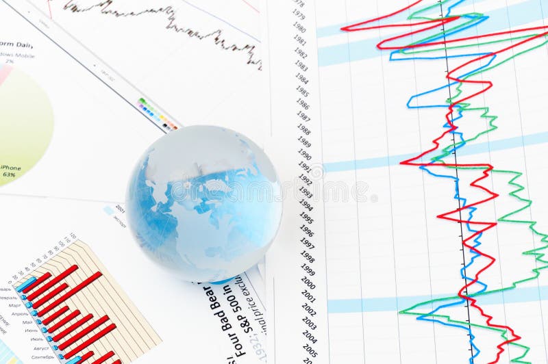 Crystal Ball on the Financial Section Stock Photo - Image of economic ...