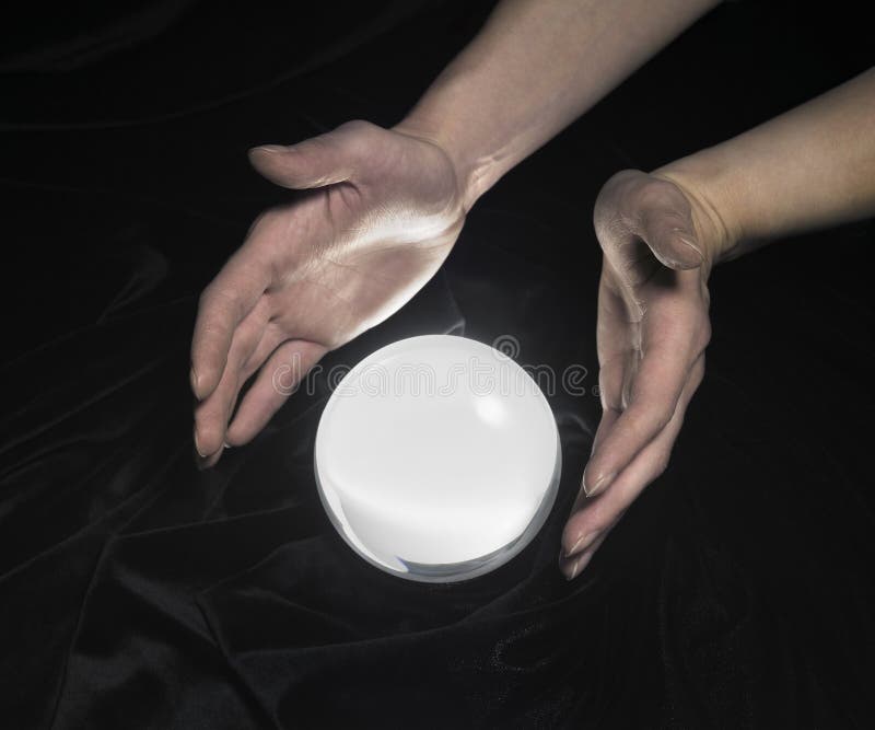 Hand holding a bright ball stock image. Image of magic - 10064581