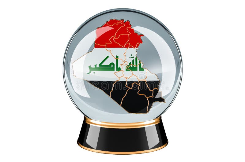 Crystal Ball with Iraqi Map. Forecasting and Prediction for Iraq ...