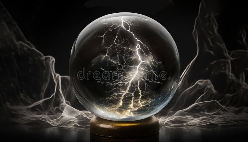 Crystal Ball Lightning Inside Element Environment Stock Photos - Free ...