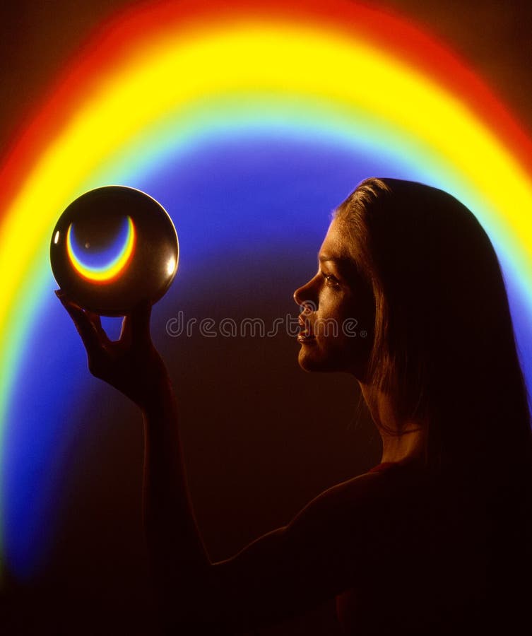 Crystal Ball Rainbow stock image. Image of mystery, future - 8759553
