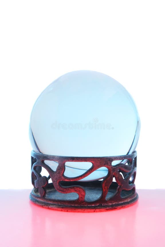 Crystal ball red and blue stock photo. Image of mystery - 7645658