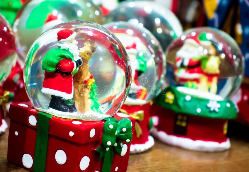 Crystal Ball Santa Clause stock photo. Image of gift - 158987772