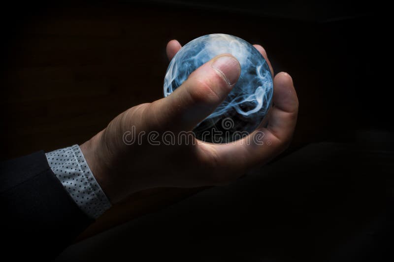 Crystal Ball Smoke stock photo. Image of glass, smoke - 79401930