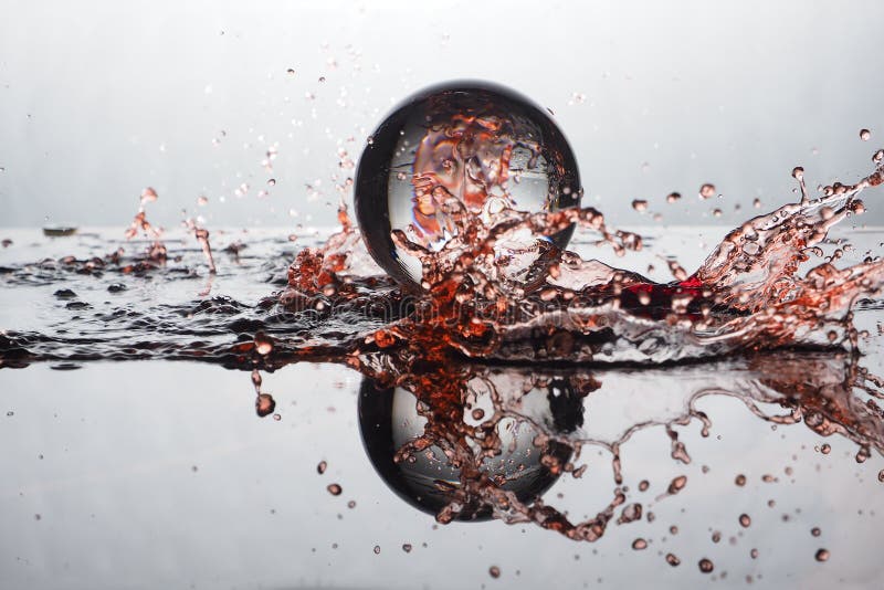 Crystal ball splash colour stock image. Image of drop - 92961117
