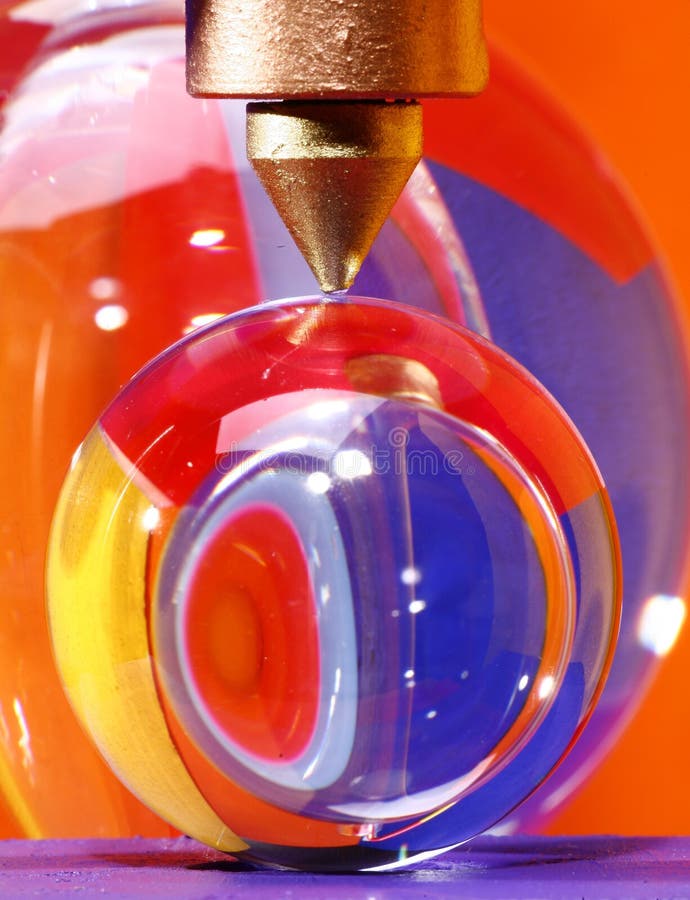 Crystal balls under point stock photo. Image of blue, globes - 3459216