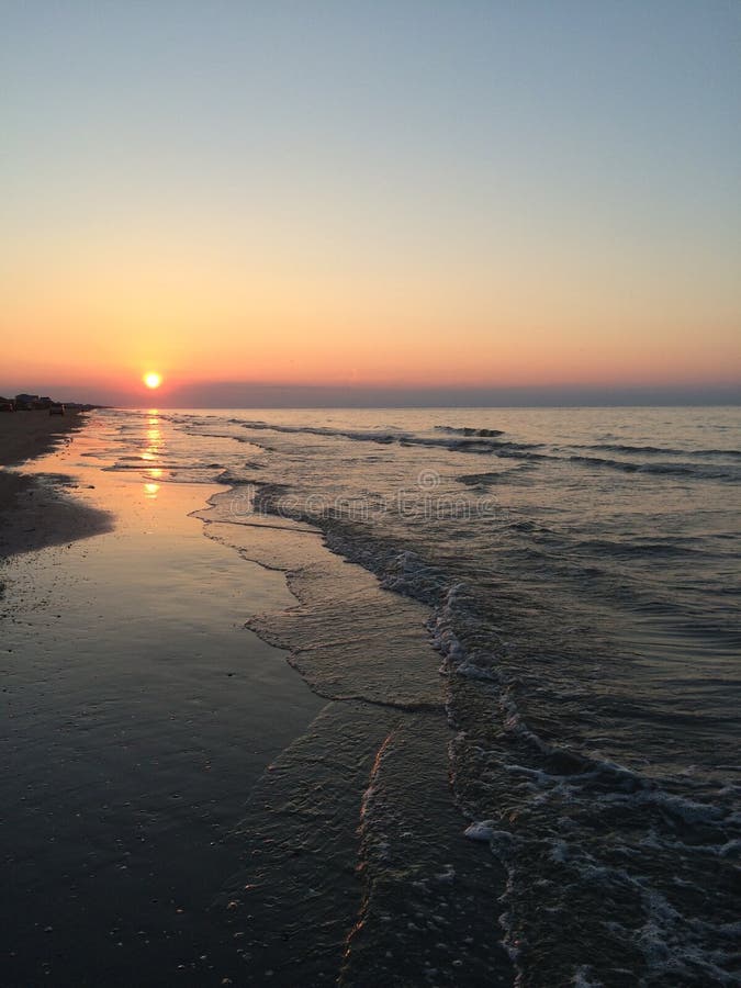 Crystal Beach Sunrise stock image. Image of mexico, texas - 56567541