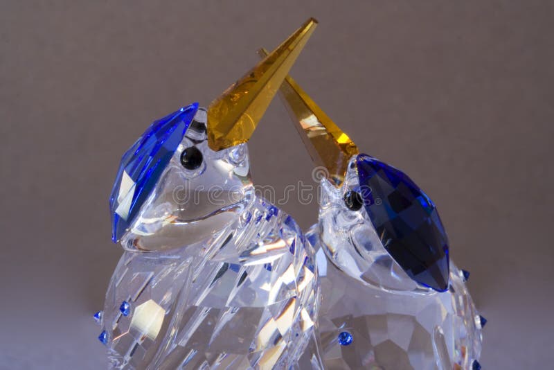 Crystal birds stock image. Image of animal, murano, glass - 4297395