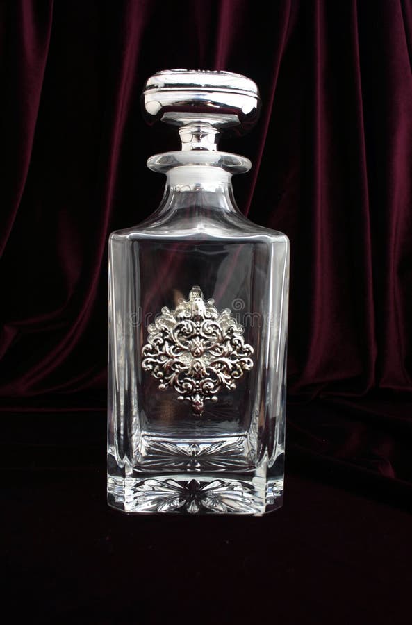 Crystal bottle stock image. Image of drapes, reflection - 495937