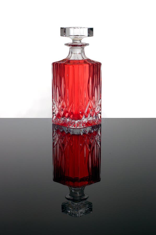 Crystal bottle stock image. Image of drapes, reflection - 495937
