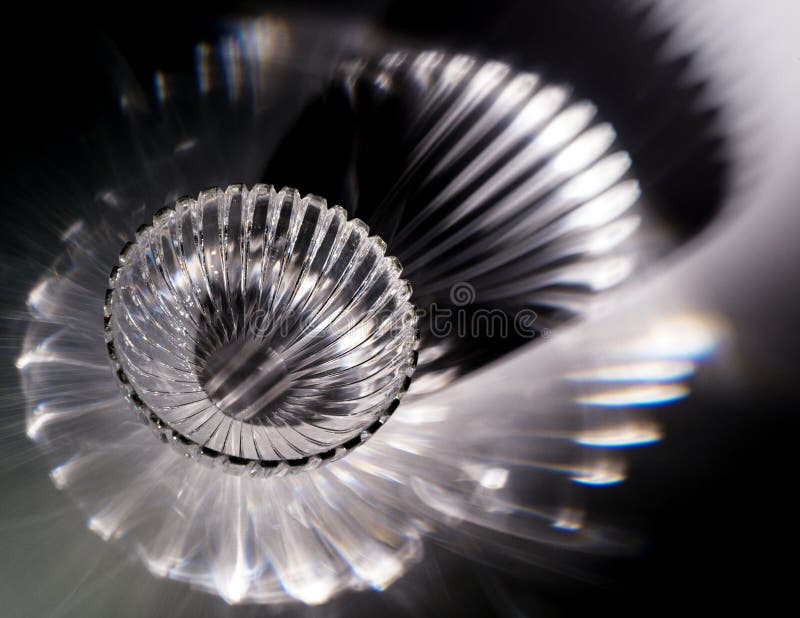 Crystal Bowl with Refractions Stock Image - Image of bowl, abstract ...