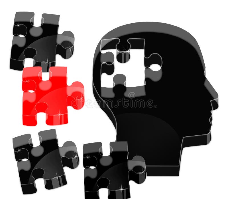 Brain As Puzzle Pieces in Head Stock Illustration - Illustration of ... Brain As Puzzle Pieces in Head Stock Illustration - Illustration of ...