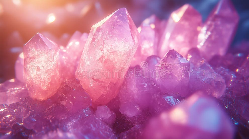 Crystal Cascade: Pink Magic Radiance Steals the Spotlight Stock Photo ...