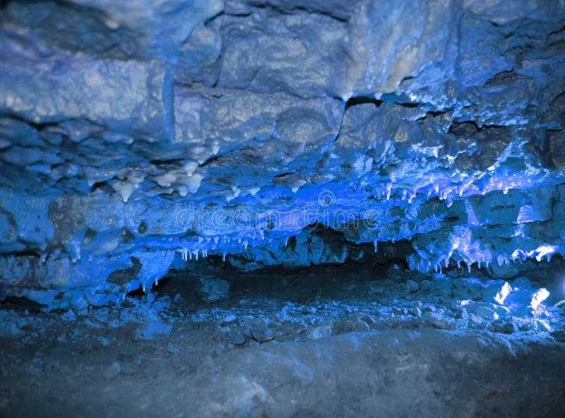 Crystal Cave horizontal stock image. Image of icicles - 97915295