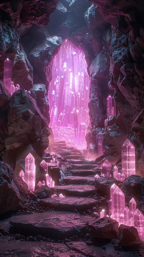Crystal Cave - Pathway To the Unknown Stock Illustration - Illustration ...