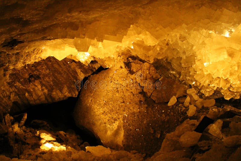 Crystal Cave. Rhinestone. Crystal Cave of Merkers. 800 Meters ...