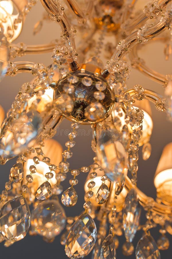 Crystal chandelier stock photo. Image of detail, glass - 35074644