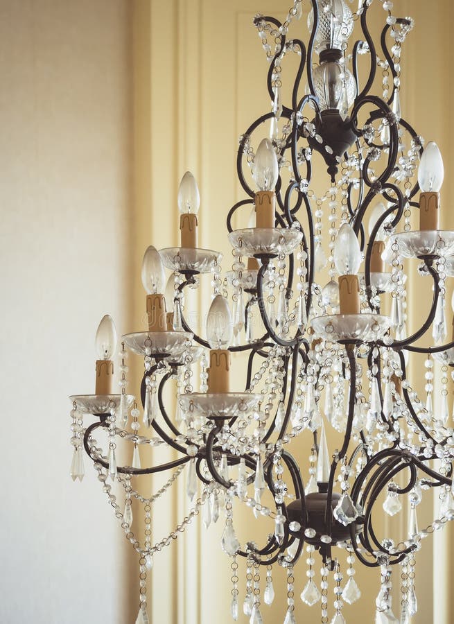Crystal Chandelier Luxury Interior Decoration Object Stock Photo ...