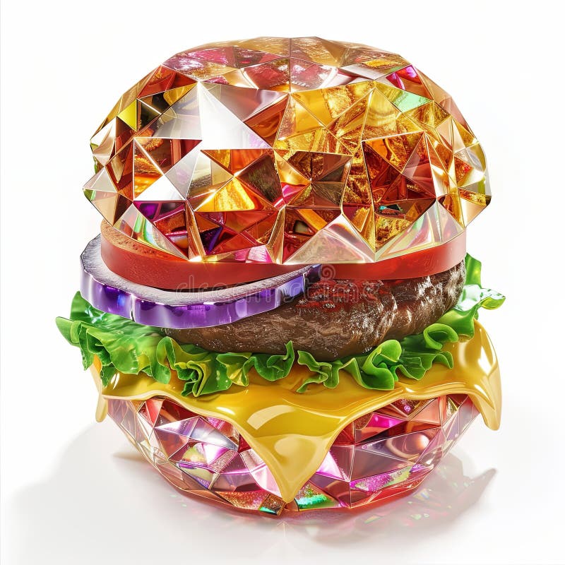 Crystal Shiny Cheeseburger Stock Illustrations – 2 Crystal Shiny ...