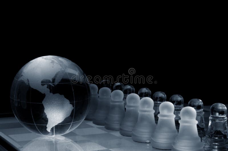 Earth at the chess board stock photo. Image of macro - 20583008