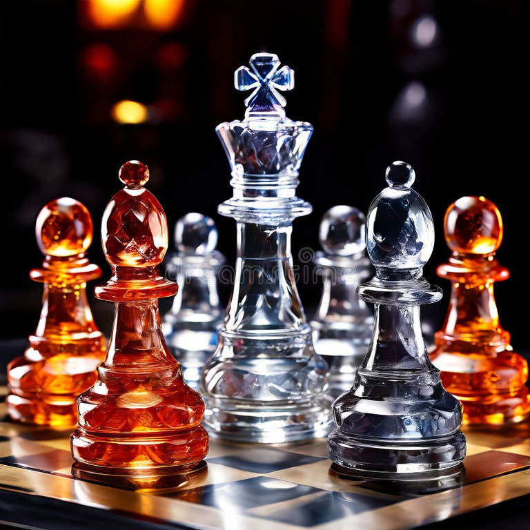 Crystal Chess Sets Chess Sets Made of Crystal Featuring Crysta Stock ...