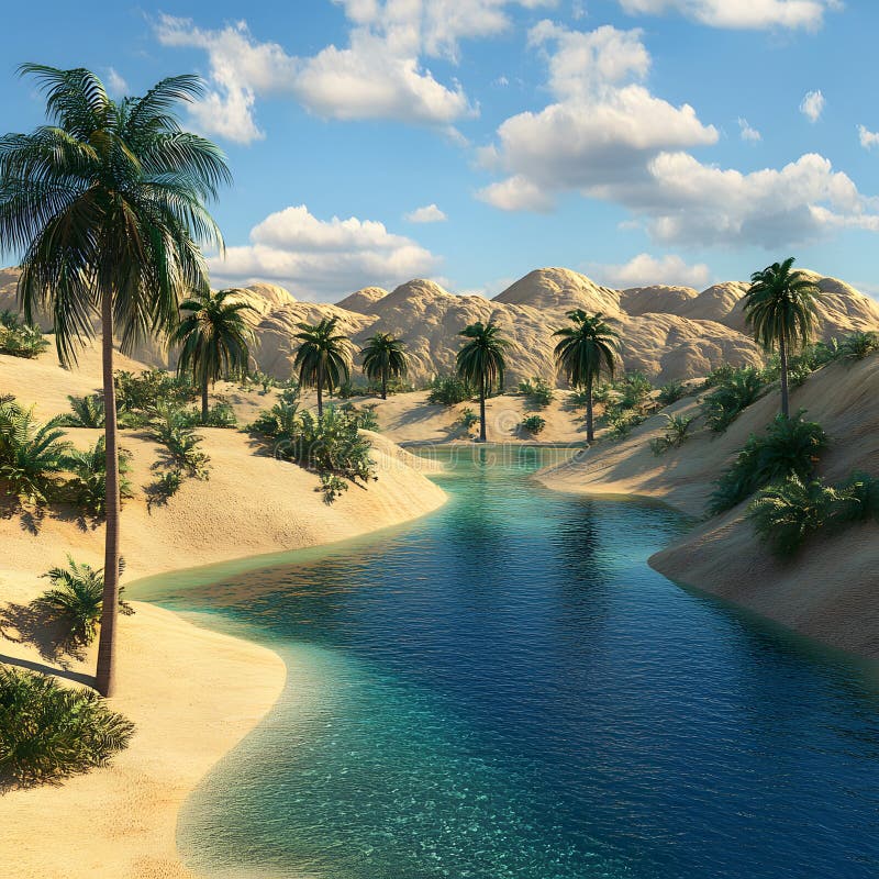 A Crystal-clear Blue Spring Sparkles in the Sunlight Stock Photo ...