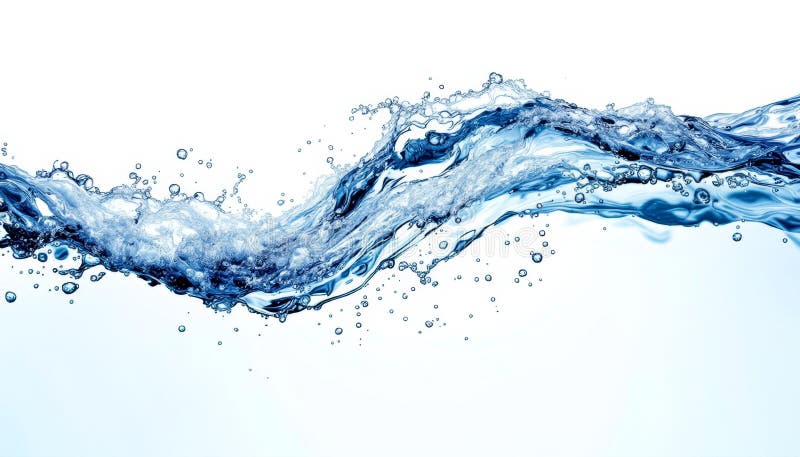 Crystal Clear Blue Water Wave Flowing Smoothly Stock Illustration ...