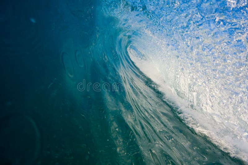 Crystal Clear Blue Wave stock image. Image of ocean, aquatic - 7904429