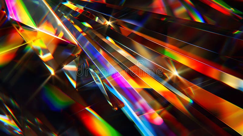 Crystal-clear Capture of Light Refraction through Crystal, Prismatic ...