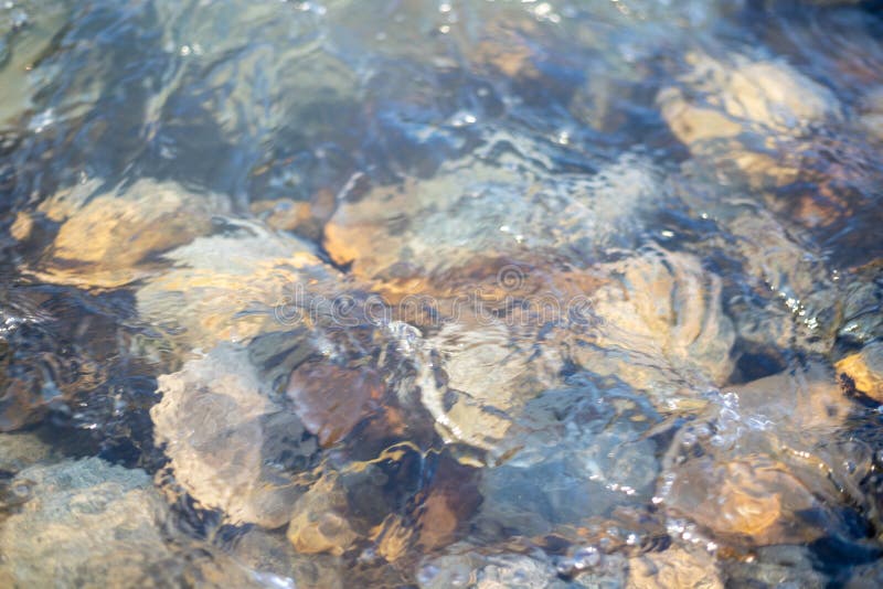 Crystal Clear Clean and See through Water with Clear Pebble of the ...