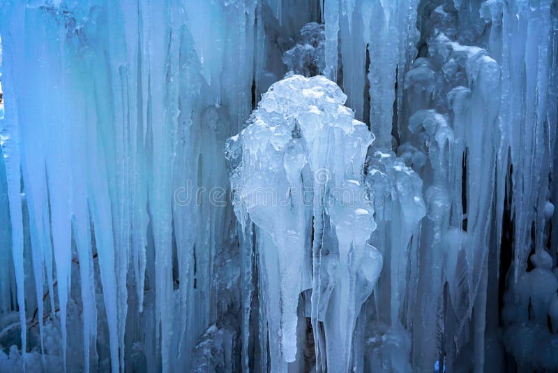 Crystal Clear Columns of Ice. Stock Photo - Image of blue, iceberg ...
