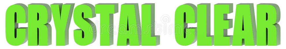 Crystal Clear 3d Text , 3d Render Stock Illustration - Illustration of ...