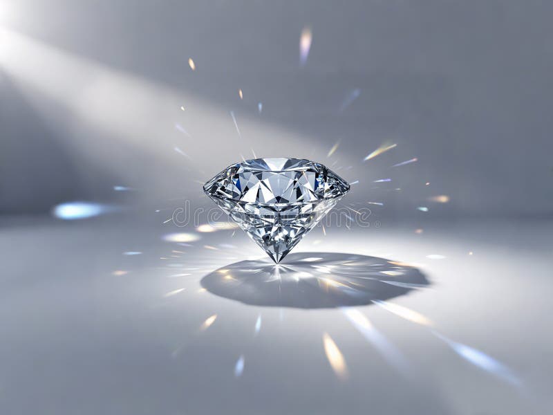 A Crystal Clear Diamond Illuminated by Light. Stock Illustration ...