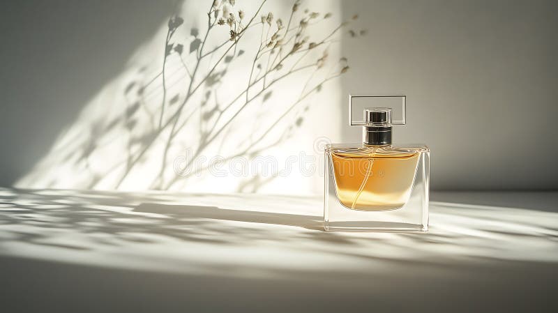 Crystal Clear Elegance Transparent Perfume Bottle Stock Image - Image ...