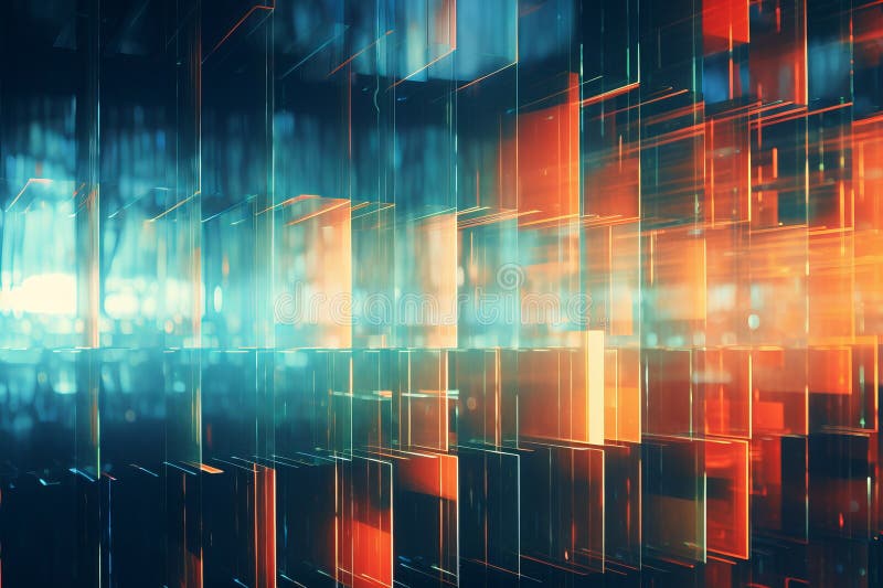 Glass Block Wall, Seamless Texture of Window Units. 3D Visualization ...