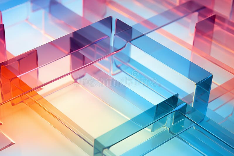 Glass Block Wall, Seamless Texture of Window Units. 3D Visualization ...