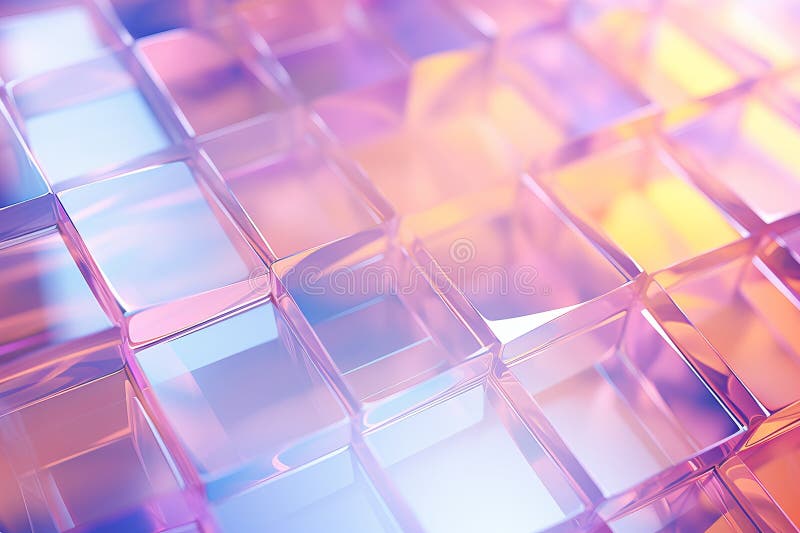 Glass Block Wall, Seamless Texture of Window Units. 3D Visualization ...