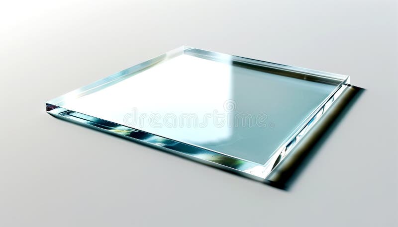 Crystal-clear Glass Panel Reflecting Light in an Artistic Display ...