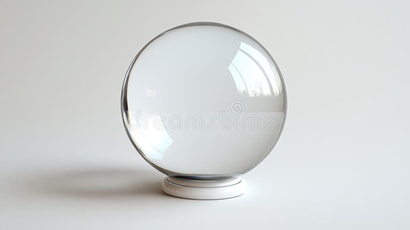 Crystal Clear Glass Sphere with Reflections Generative AI Stock ...