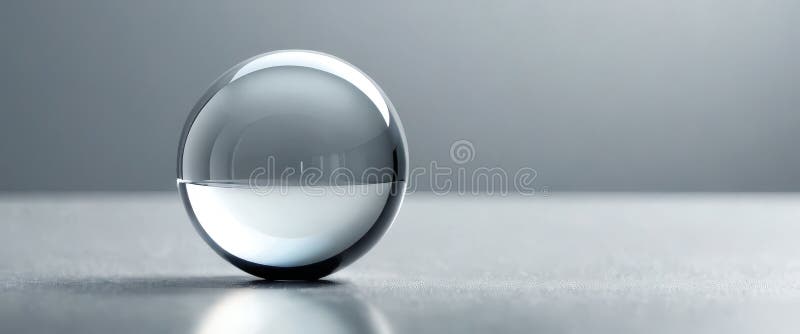 Crystal Clear Glass Sphere on Smooth Surface Stock Photo - Image of ...