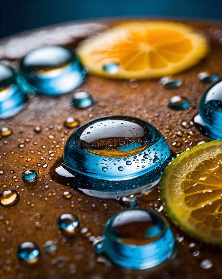 Crystal Clear Glass of Splashed Water with Dramatic Action, Macro Water Dew on Cold Drinks Stock ...