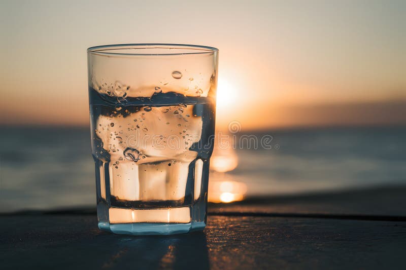 Crystal Clear Glass of Water, Hydration and Refreshment Captured Stock ...